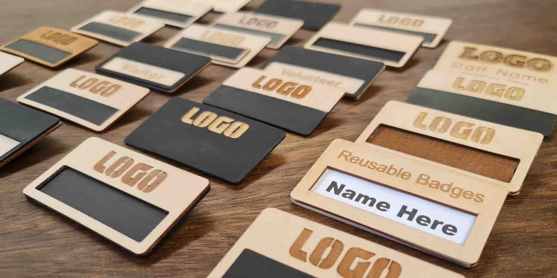 Reusable Plain Blackboard Badges - Eco Badges Online - Eco Friendly ...