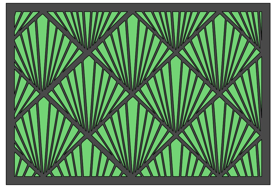 Art Deco Fans Stencil - Belle Stencils