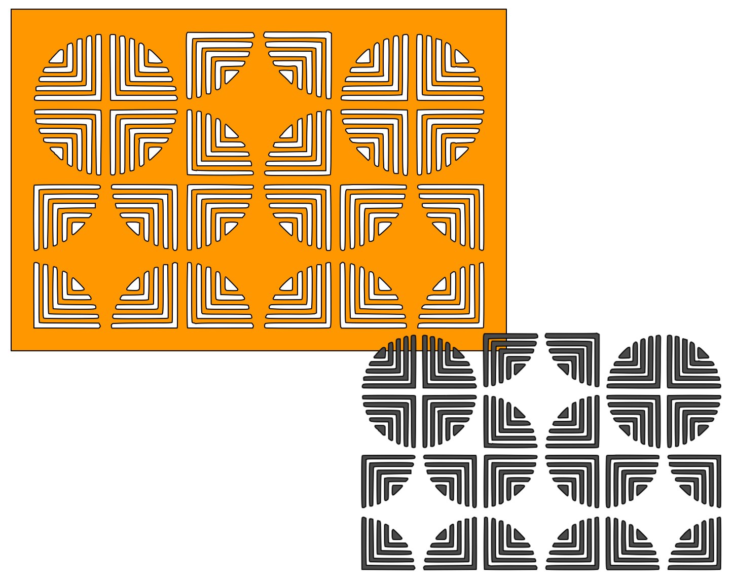 Funky 1960 Squares Stencil - Belle Stencils