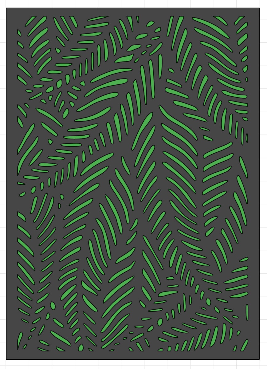 Jungle Leaves Stencil - Belle Stencils