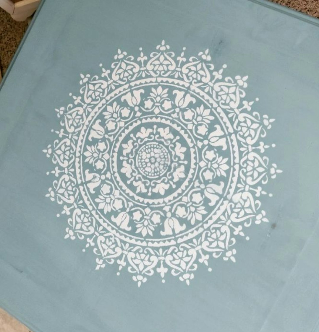 Large Boho Mandala Quarter Stencil - Belle Stencils