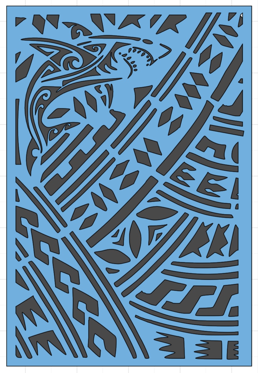 Samoan Shark Stencil - Belle Stencils