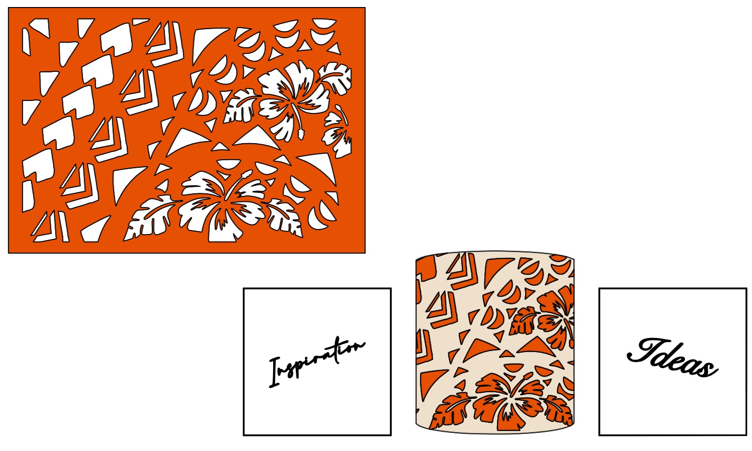 Cook Island Floral Corner Stencil - Belle Stencils