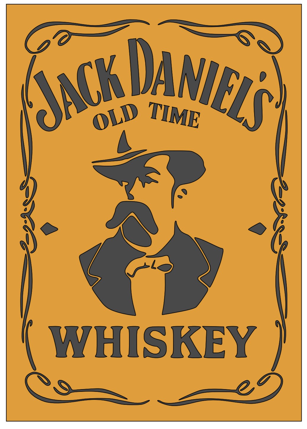 Jack Daniels Logo Stencil