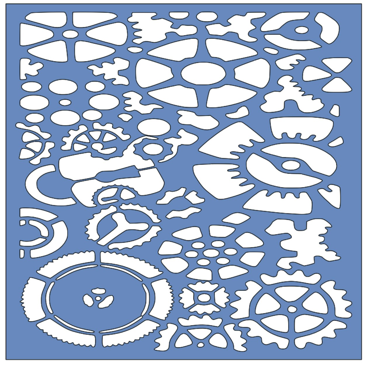 Industrial Cog Stencil -#N#Belle Stencils