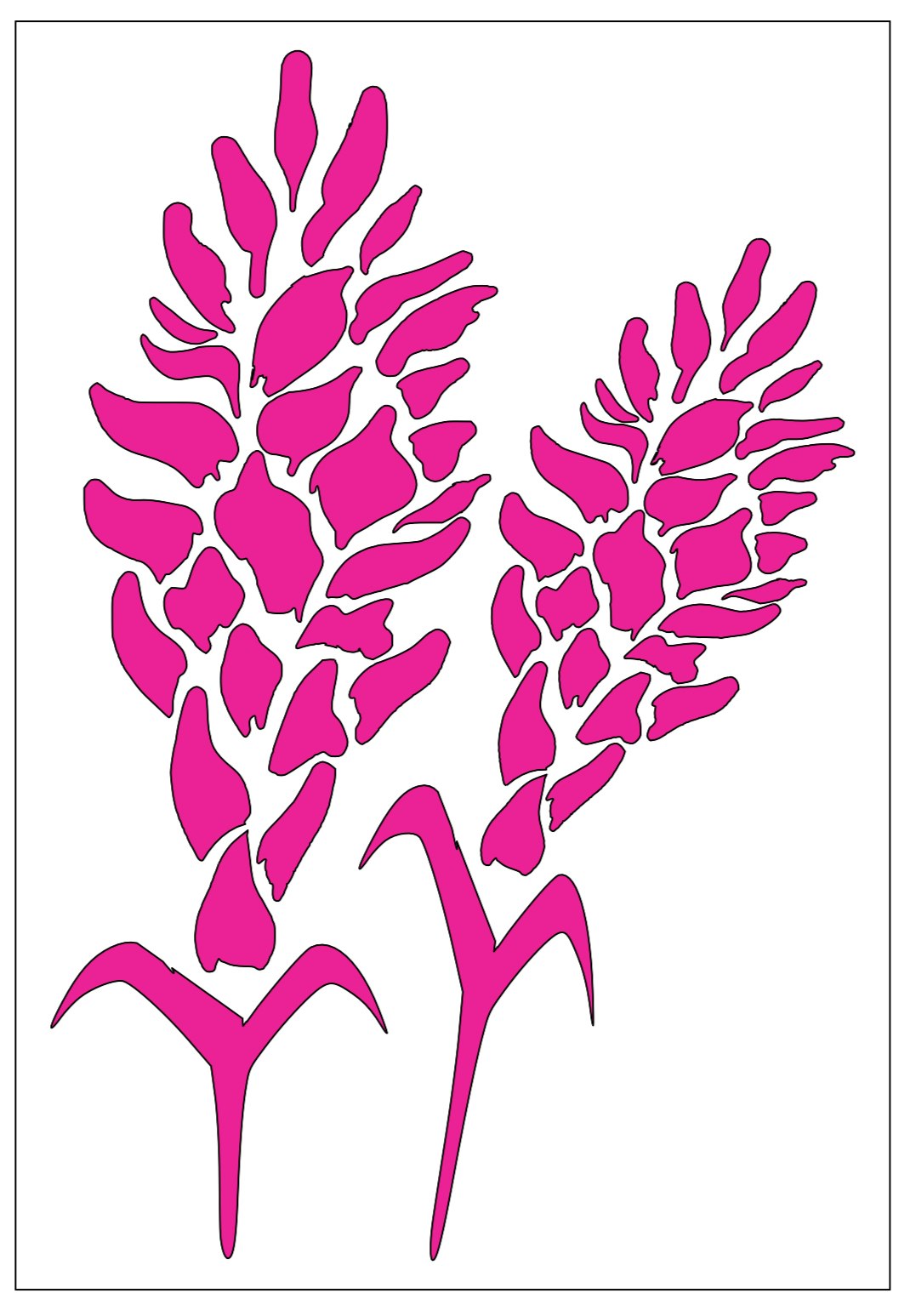 Teuila Samoan National Flower Stencil - Belle Stencils