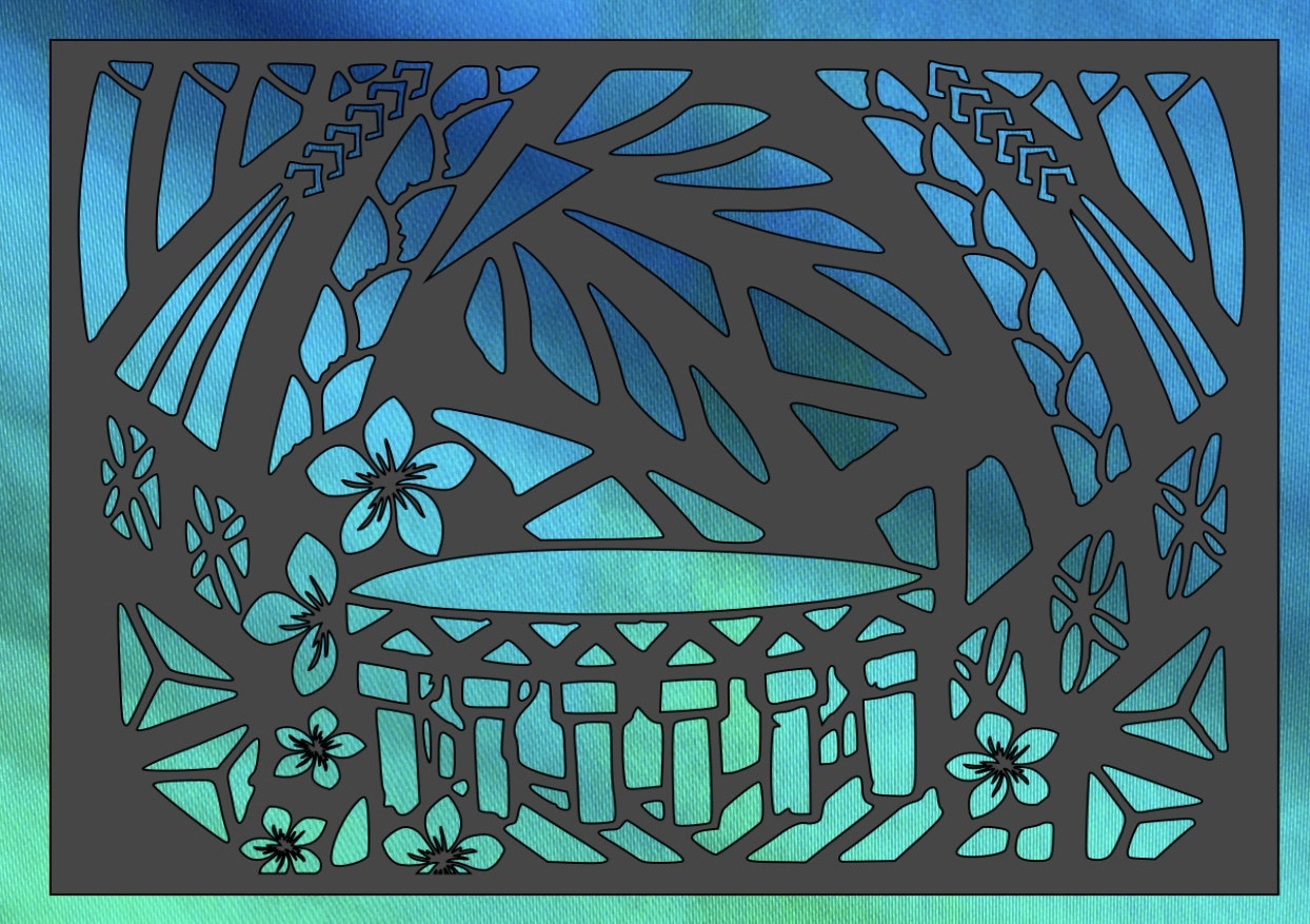 Samoan Kava Bowl Stencil - Belle Stencils