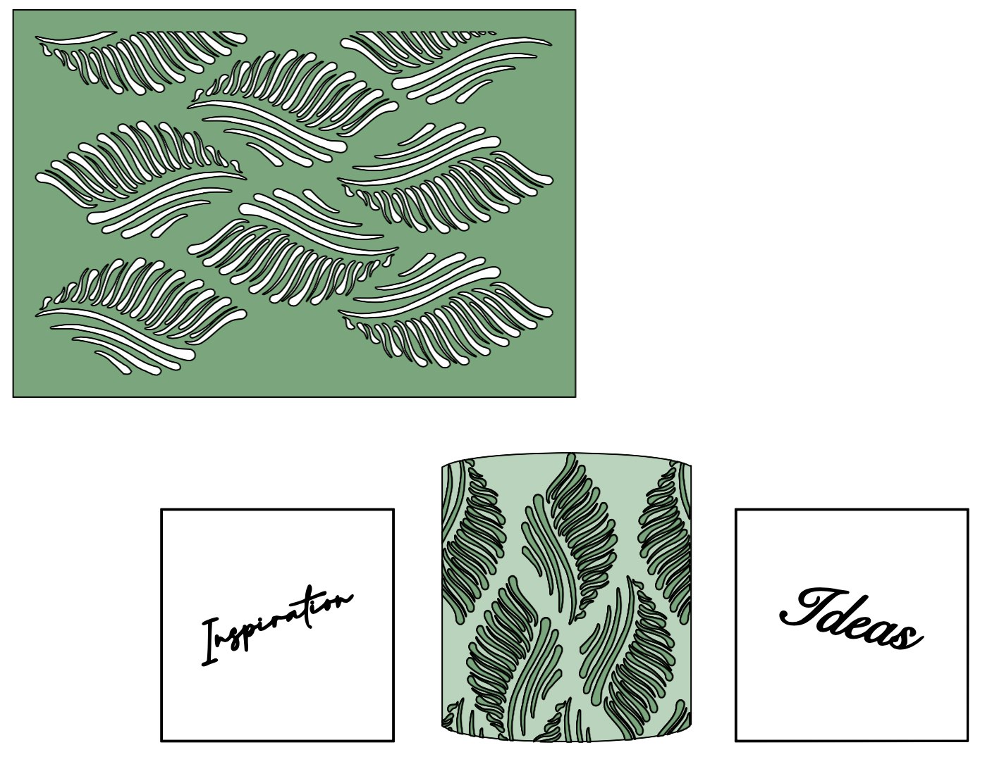 Fluid Leaves Stencil - Belle Stencils