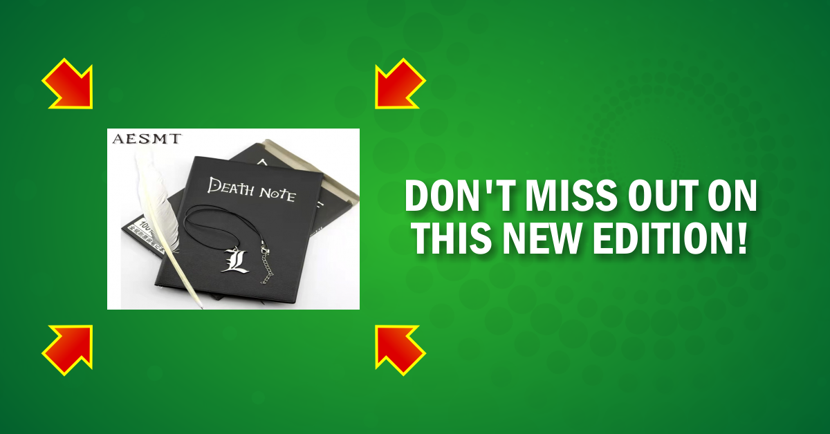 Anime Death Note Notebook Set Leather Journal and Necklace Feather Pen ...