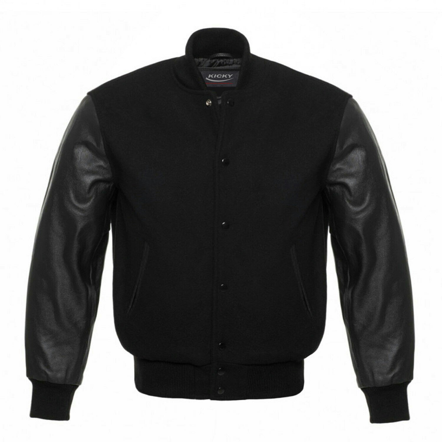 Varsity Letterman Baseball Bomber Jacket, 100% Melton Wool Body ...