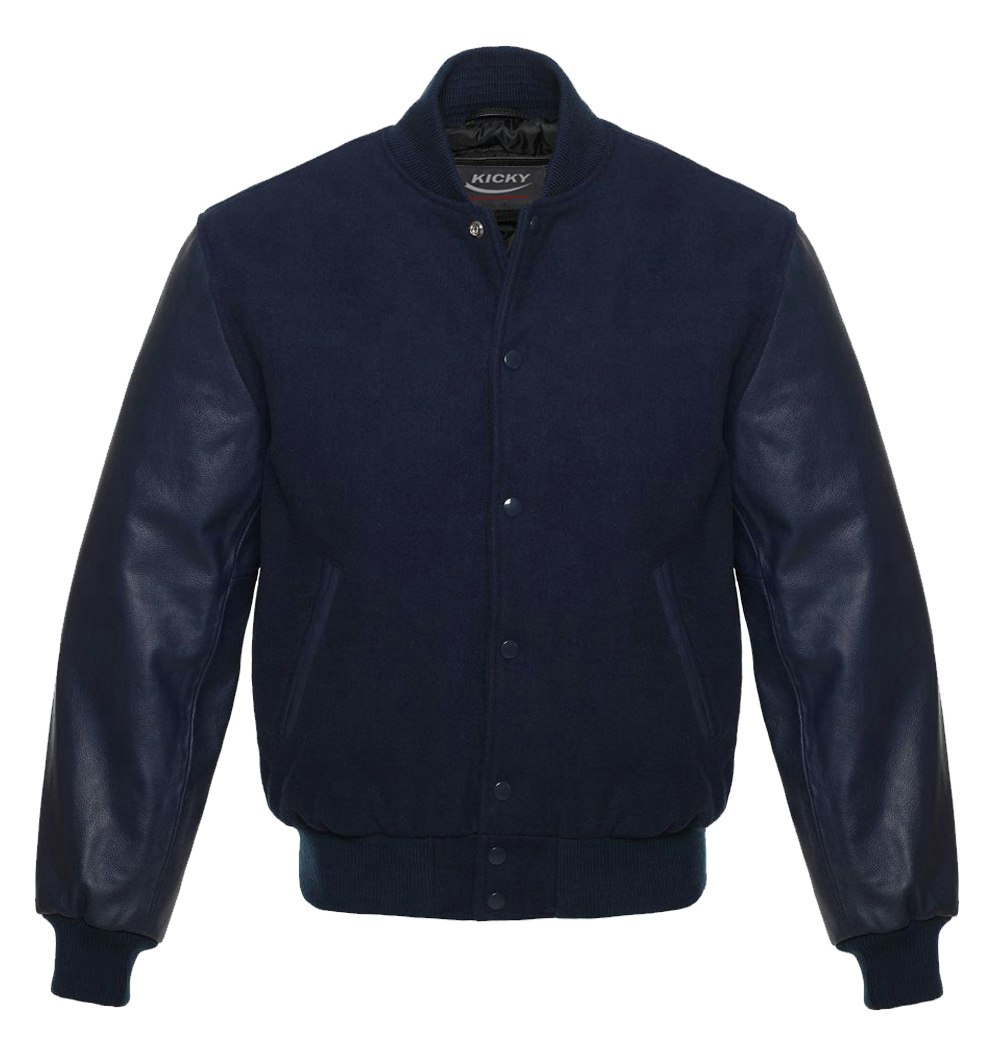 Varsity Letterman Baseball Bomber Jacket, 100% Melton Wool Body ...