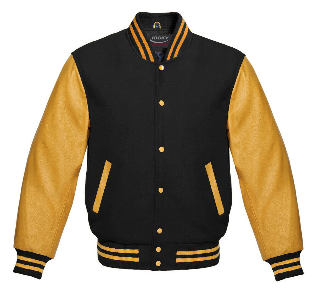 Varsity Letterman Baseball Bomber Jacket, 100% Melton Wool Body ...