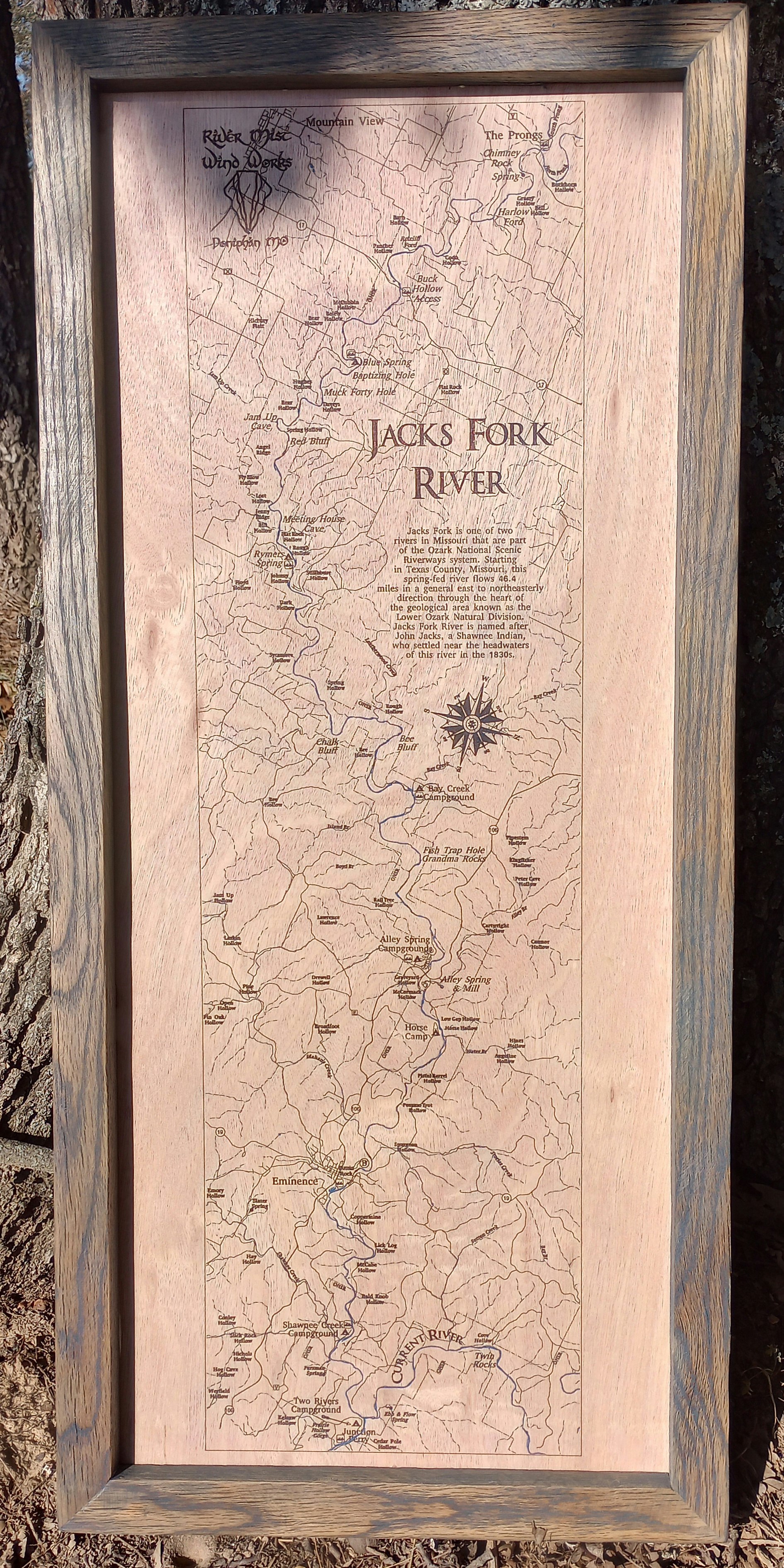 Detailed Jacks Fork River - River Mist Wind Works