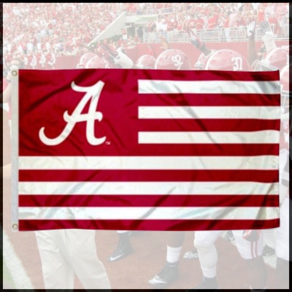 3X5 Alabama Football Flag - Sports Vibes