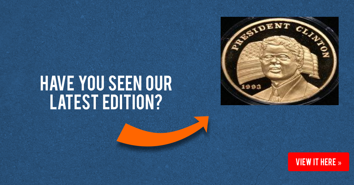 1993 Bill Clinton Gold Plated Proof Silver Round - Premium Coin ...